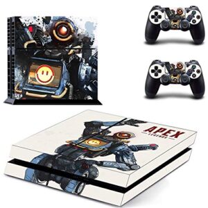 playstation 4 skin set - apex legend hd printing vinyl skin cover protective for ps4 console and 2 ps4 controller by mr wonderful skin