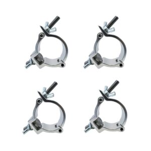 mini size stage truss lighting clamp aluminum alloy light clamp work on 4/5inch od tube(max heavy duty load 22lb) (2pcs)