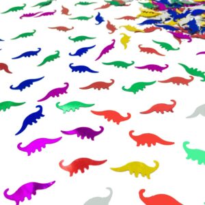 dinosaur confetti metallic foil scatter for dino theme birthday party celebrations table decoration arts & crafts diy little kids, boys, children, girl party favor 1.5 ounce 1800 pieces