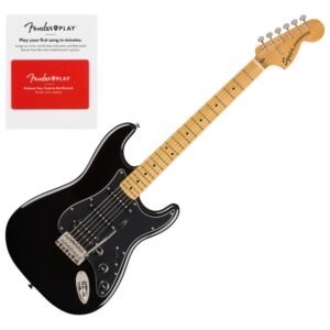 squier 0374023506 classic vibe 70s stratocaster hss, maple fingerboard, black w/