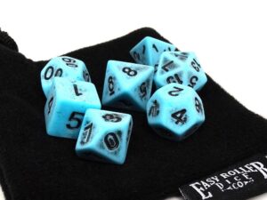 ancient topaz dice set | 7 piece | pristine edition | free carrying bag | hand checked quality