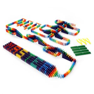 bulk dominoes mini domino kit | dominoes set, stem steam small toys, family games for kids, kids toys and games, building, toppling, chain reaction sets (master)