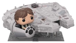 funko pop! deluxe: star wars - millennium falcon with han solo vinyl figure, (amazon exclusive)