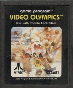 video olympics vintage atari 2600 video game cartridge