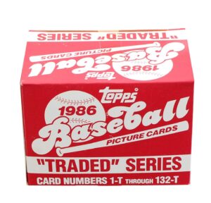 mlb 1986 topps baseball traded series - set of 132 cards