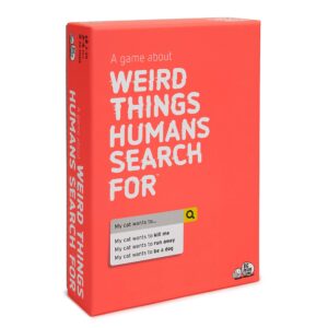 weird things humans search for, a party game about the strange side of the internet, for teens & adults