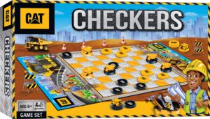 masterpieces family game - caterpillar checkers - officially licensed board game for kids & adults 13" x 21"