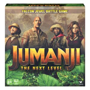 cardinal jumanji 3 the next level, falcon jewel battle board game for kids, families, and adults