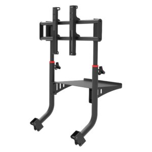 extreme sim racing tv stand add-on upgrade for wheel stand sxt v2 - fits only sxt v2 - suitable for tv sizes up to 50"