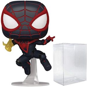 marvel: spider-man gamerverse - classic miles morales funko pop! vinyl figure (bundled with compatible box protector case), multicolor, 3.75