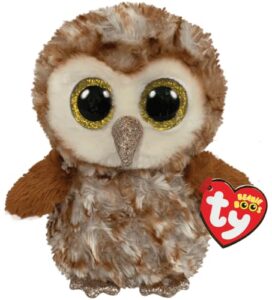 ty t36326 percy barn owl-beanie boos, multicolored, 15 cm