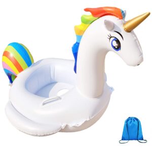 huaanlongus baby pool float,unicorn inflatable swimming pool floating toddler water toys fun for 3 4 5 6 year old boy girl,kids outdoor party floatstoy (large)