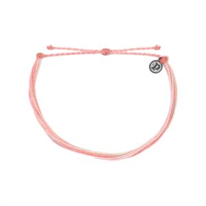 pura vida originals bubblegum anklet - plated charm, adjustable band - 100% waterproof