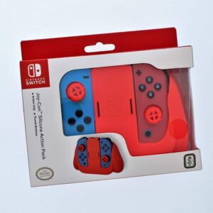 nsw joy-con grips for controller - neon red