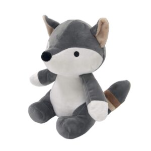 bedtime originals little rascals plush fox - foxy, gray , 9 inch (pack of 1)