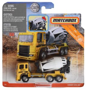 matchbox working rigs construction cement king hd, yellow/white