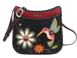 chala handbags hummingbird crescent crossbody handbag purse, hummingbird lovers