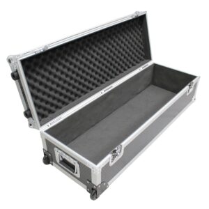 prox xs-utl12w ata utility flight travel heavy-duty storage road case with low profile wheels – 41"x11"x14" exterior