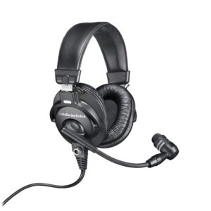 audio-technica bphs1 broadcast stereo headset with dynamic cardioid boom mic (renewed)