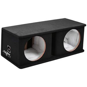 skar audio sk2x12v dual 12" universal fit ported subwoofer enclosure