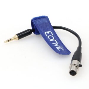 eonvic 3.5mm 1/8" trs male plug to 3 pin mini-xlr female audio cable for akg headphones/zoom f8