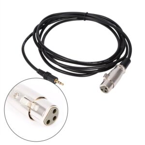 tihebeyan 10ft/ 3 pin xlr connector female to 1/8" 3.5mm male stereo jack microphone audio cord cable stereo mini jack aux cord audio cable