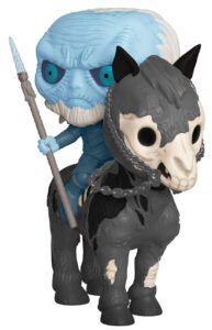 funko pop! rides: game of thrones – glow in the dark white walker and horse vinyl figure, amazon exclusive