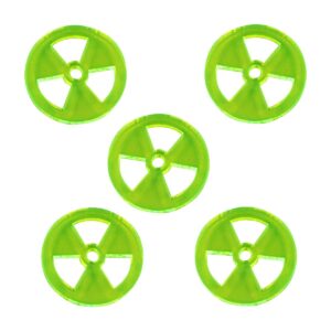 litko large radiation tokens, fluorescent green (5)