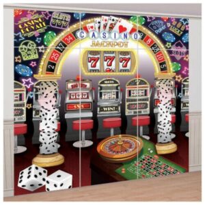 multicolor casino deluxe scene plastic setters kit - pack of 9 - perfect for casino-themed birthdays & parties