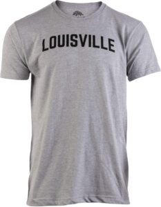 ann arbor t-shirt co. louisville | classic retro city grey style kentucky bluegrass derby men's or women's tee - adult, xx-large