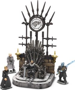 mega -construx -game of thrones the iron throne construction set with character figures,building toys for collectors (260 pieces)