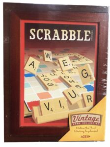 hasbro parker brothers vintage game collection: wooden book box scrabble