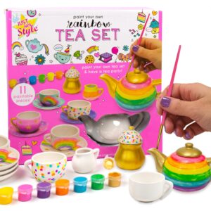 just my style paint your own rainbow tea set by horizon group usa multi