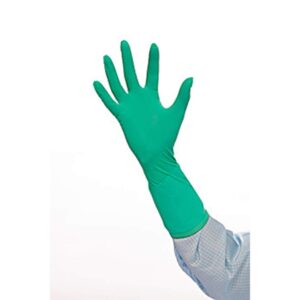 ansell bens9.0 bioclean emerald sterile nitrile glove, 12" length, hand specific, green, size 9.0 (pack of 200)