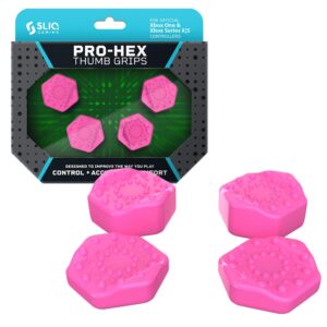 sliq gaming xbox pro-hex thumb stick grips – xbox series x|s & xbox one - pink