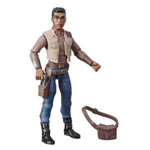 star wars galaxy of adventures the rise of skywalker finn 5"-scale action figure toy with fun blaster action movement