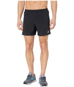 new balance men's impact run 5 inch short, black , large