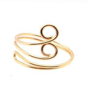 toe ring swirl - adjustable 14 kt gold filled