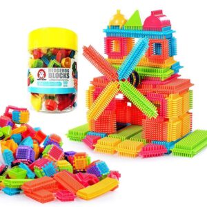 teytoy 100 pcs bristle shape building blocks toy set for toddlers kids