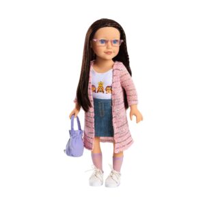 journey girls dolls, 18-inch dana hand painted doll with brown hair and blue eyes