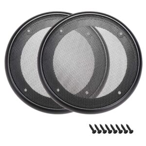 uxcell 2pcs speaker grill mesh decorative circle woofer guard protector cover audio accessories 6.5" mounting hole distance