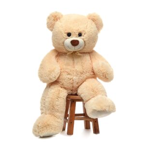 toys studio 36 inch big teddy bear cute giant stuffed animals soft plush bear for girlfriend kids, beige