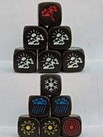 weather dice (2 sets) - (4 dice total)