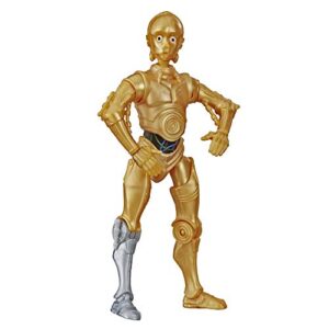 star wars galaxy of adventures c-3po toy 5-inch scale action figure with fun droid demolition feature, toys for kids ages 4 and up