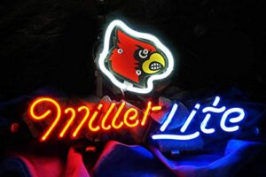 queen sense 14"x10" millers lite louisville neon sign light beer bar pub man cave real glass lamp de102