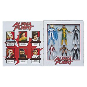 marvel classic hasbro legends series toys 6" collectible action 6 pack alpha flight 6 pack, 6 figures with premium design, for kids ages 4 & up (amazon exclusive)