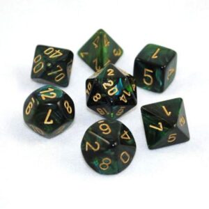 scarab jade gold 7 die set polyhedral