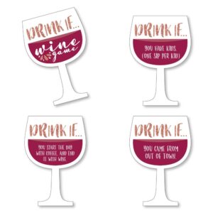 big dot of happiness drink if game - but first, wine - wine tasting party game - 24 count