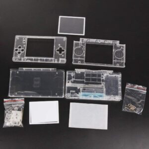 jmxlds new full housing case cover shell with buttons replacement parts for nintendo ds lite ndsl game console-crystal clear