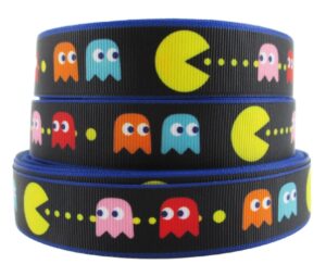 classic arcade game 1 inch wide repeat ribbon (3 yards)